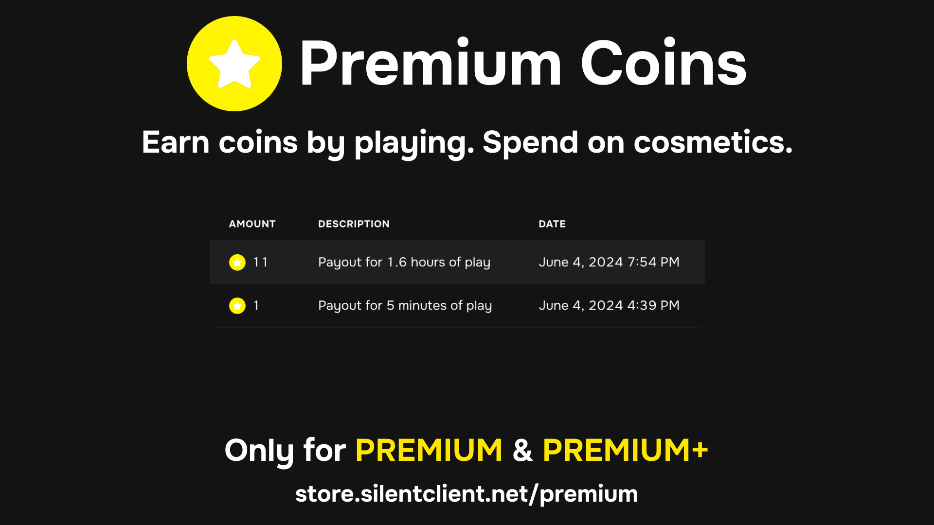 Premium Coins | Silent Client